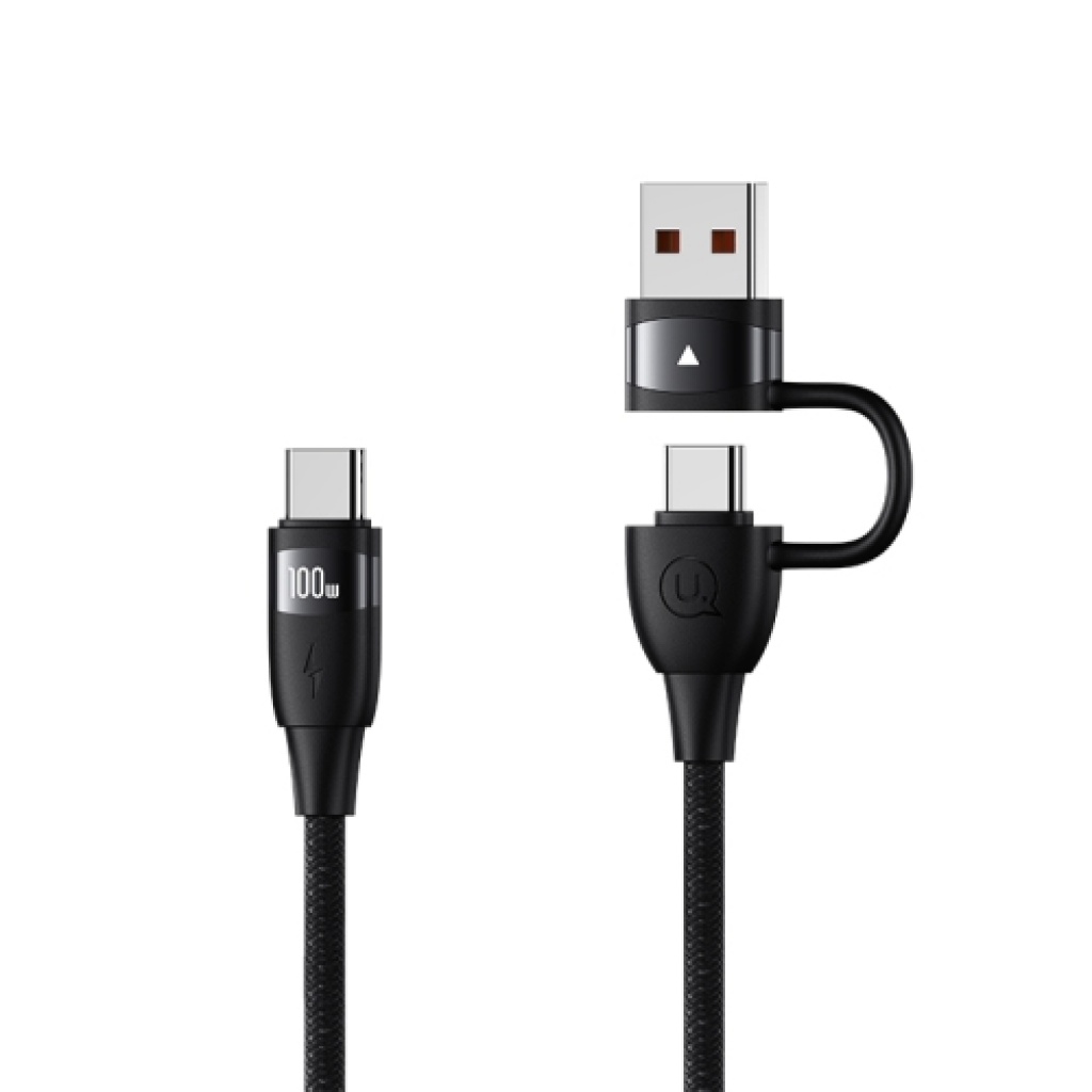 Cable de Datos U85 USB A / USB C a Tipo C 100 W 1.2M Negro SJ654 USAMS