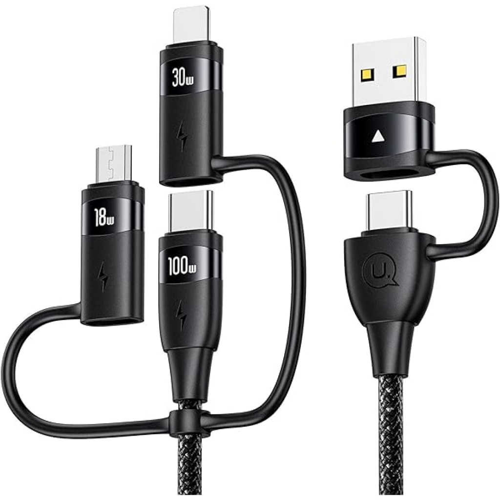Cable de Datos U85 USB A + USB C a Micro USB / Lightning / Tipo C 100 W ...